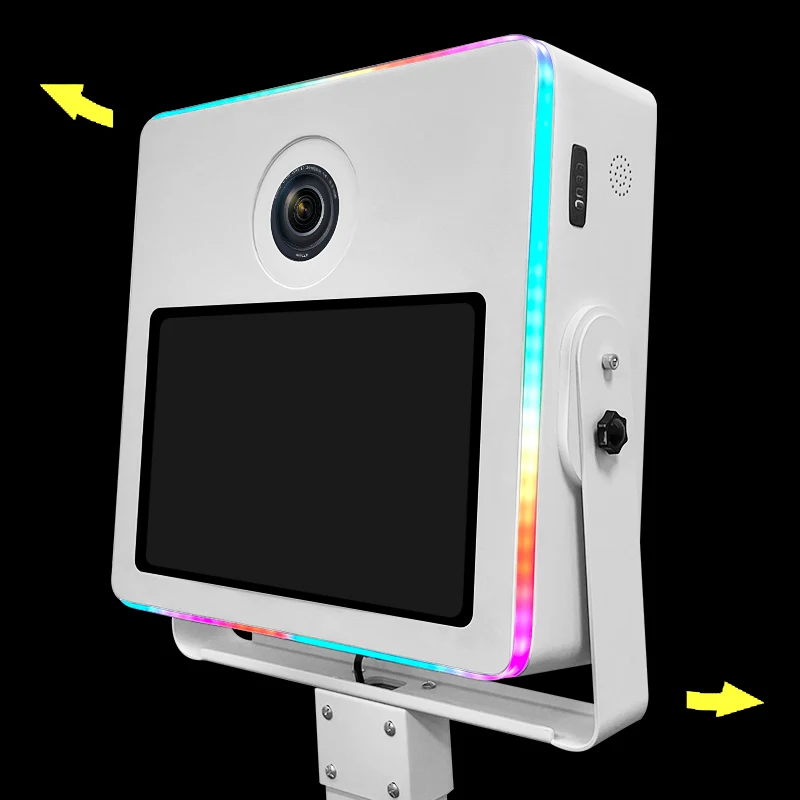 Metal Photo Booth Shell 15.6inch Touch Screen Dslr Led Open Air Photo ...