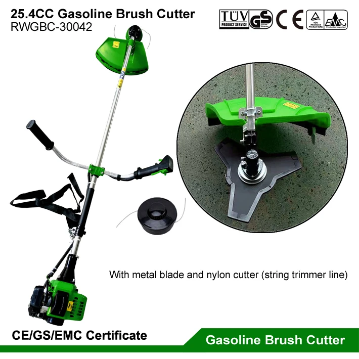 25.4CC 2-Stroke Gasoline Powered Grass Cutter Cordless Petrol Grass ...