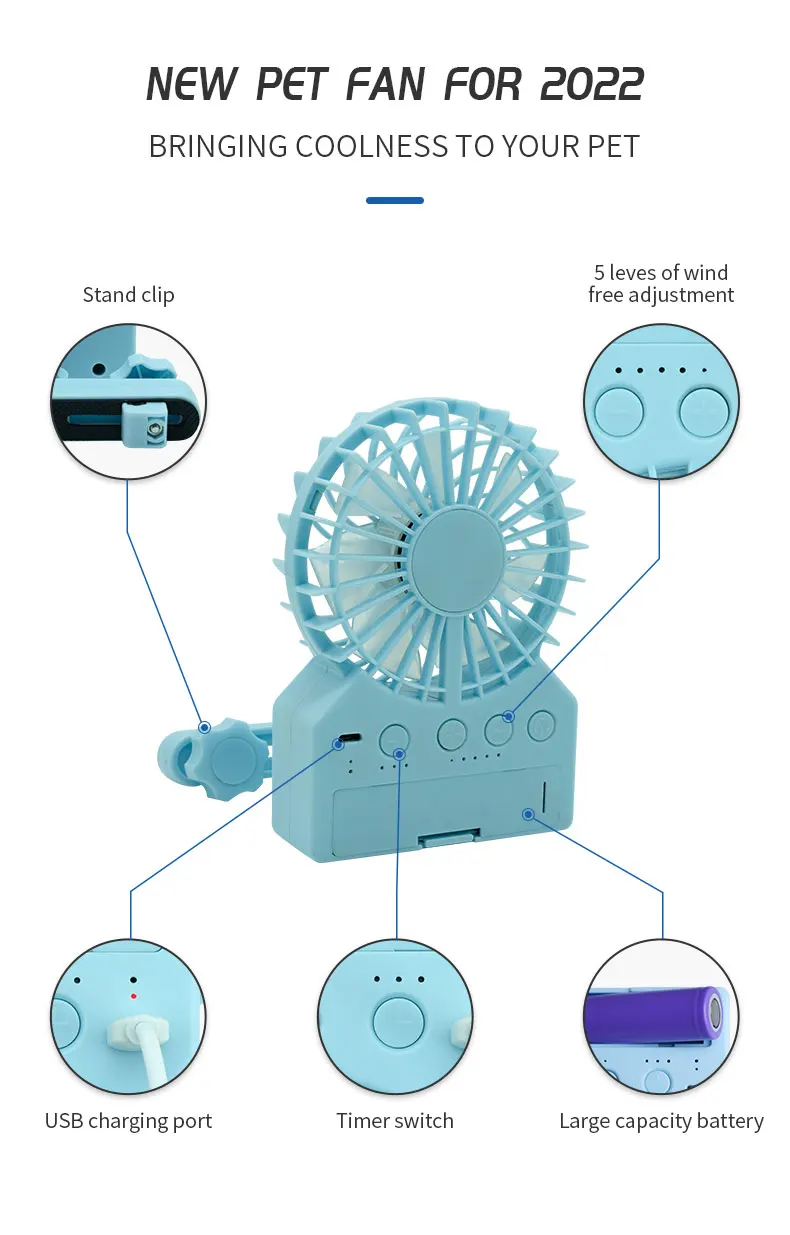 2022 Pet Accessories For Dogs Cats Mini Pet Fan 12 Plastic Ceiling Air ...