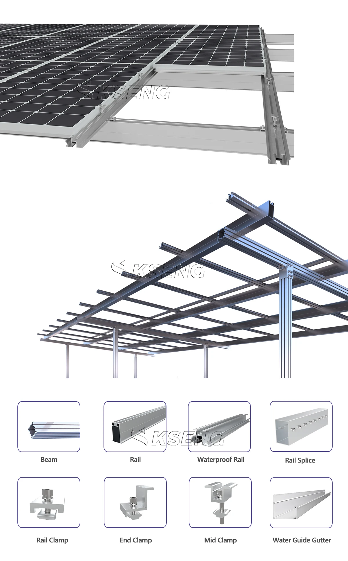 Kseng Residential Solar Carport - Durable & Waterproof