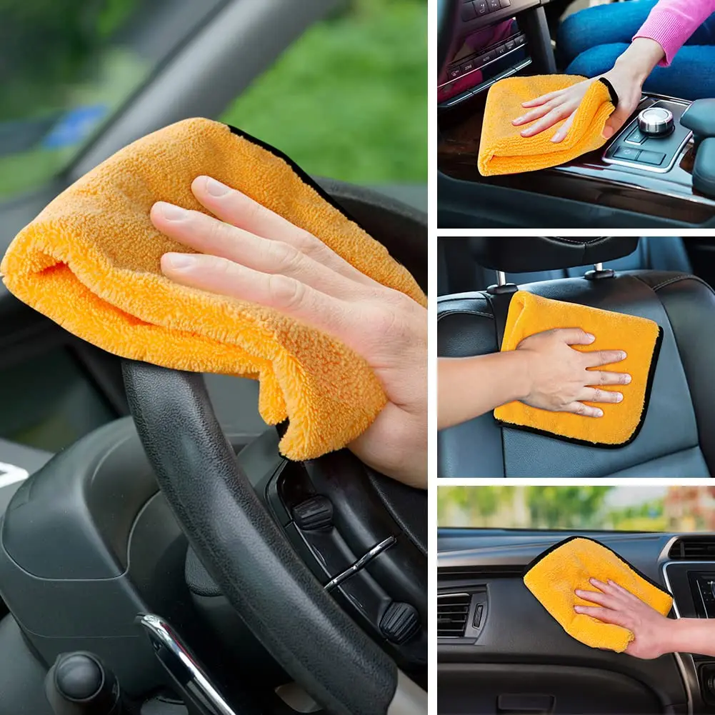 custom quick dry double-sided 400gsm 500gsm 40*40cm car drying wash ...