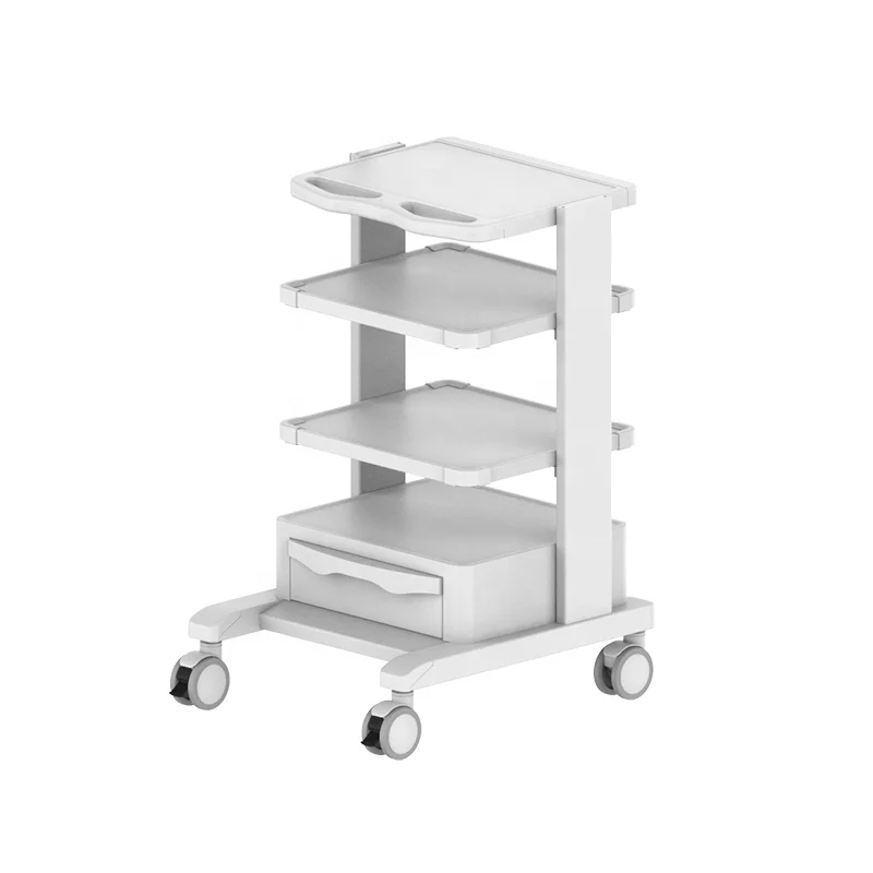 Medical Endoscopy Cart Laparoscopy Trolley with Drawer Wheels Casters ...