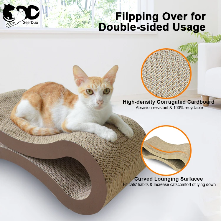 Geerduo Pet Durable Long Lasting Infinity Shape Reversible Scrartching ...