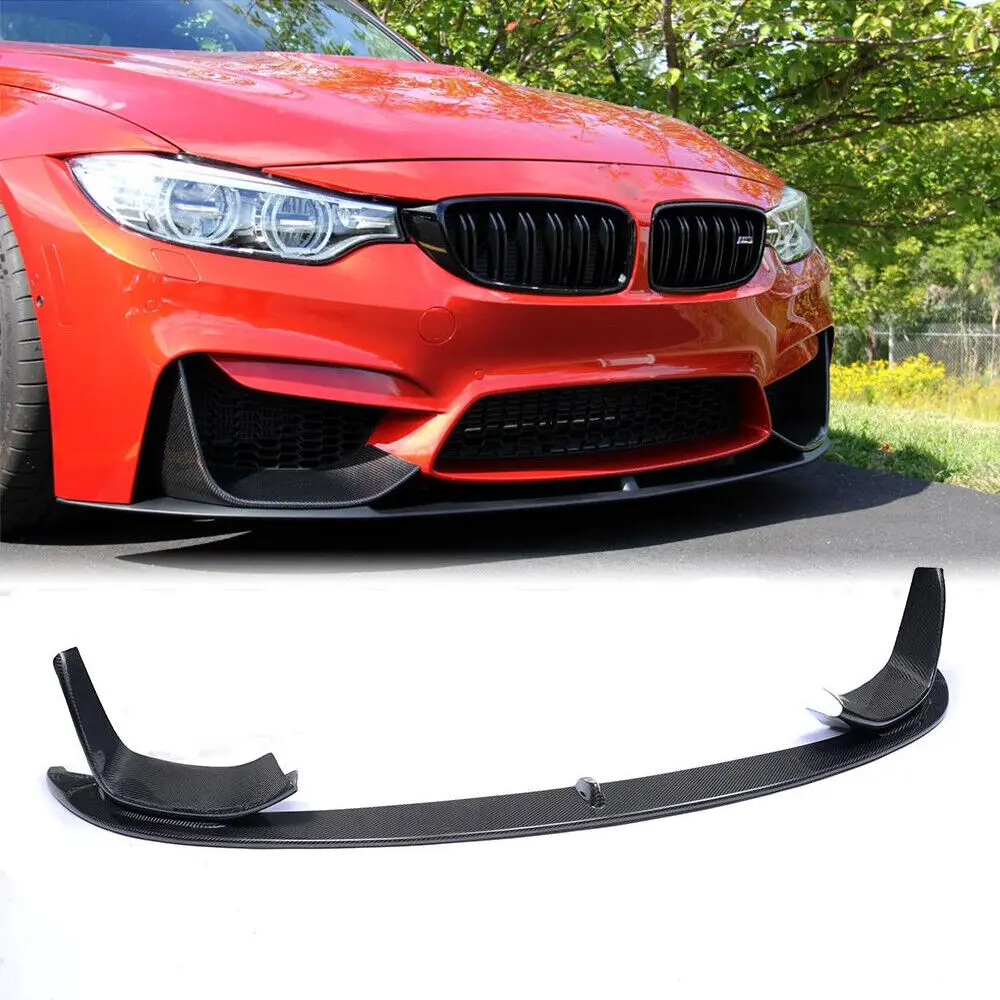 P Style Carbon Fiber M3 M4 Front Lip Extension For Bmw M3 M4 F80 F82 ...