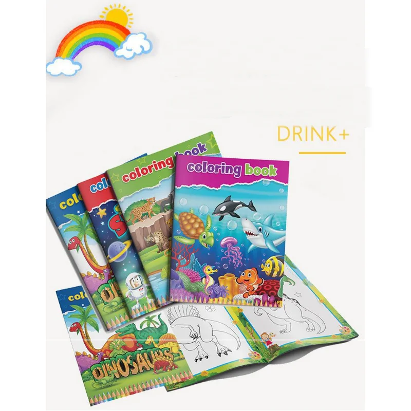 Wholesale Sea World Dinosaur Animal Planet Space Kids Coloring Books ...