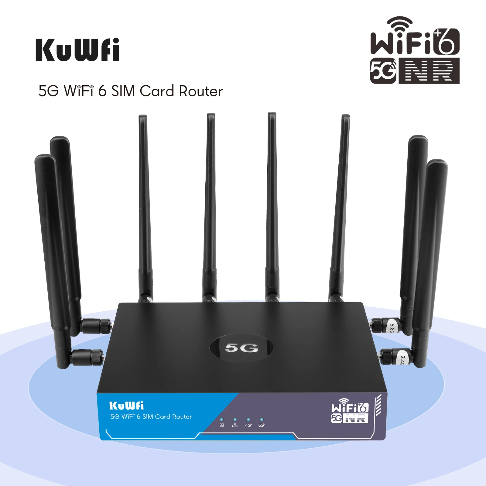KuWFi Dual Band 5G Indoor Router with Sim Card Slot 3000Mbps High Speed ...