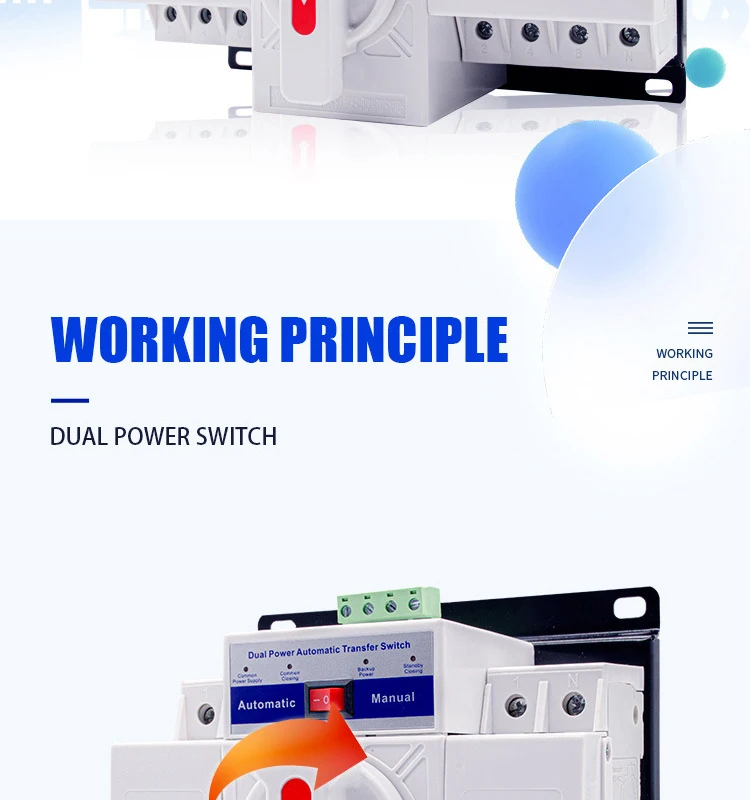 Din Rail Mounted Ats Dual Power Supply Automatic Transfer Switch For Reliable Power Continuity ...