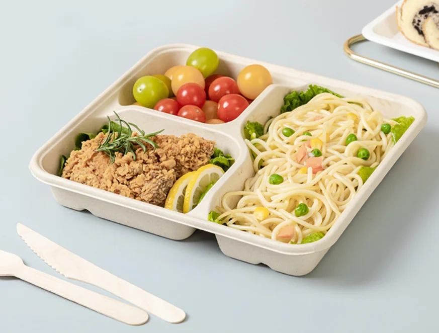 Eco-friendly Bamboo Fiber Dinnerware - Biodegradable & Disposable