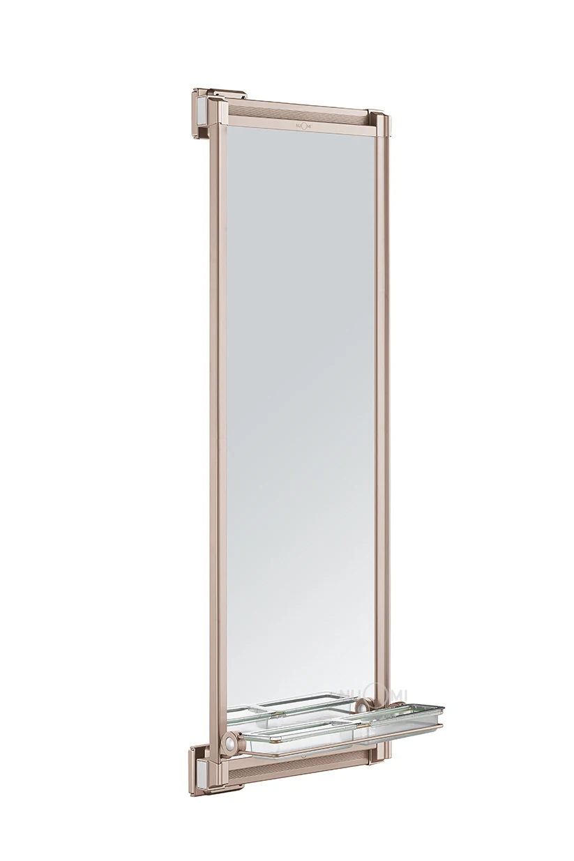 Wardrobe Pull Out Mirror Pivoted 90 Degree Full-length Mirror Rack With ...