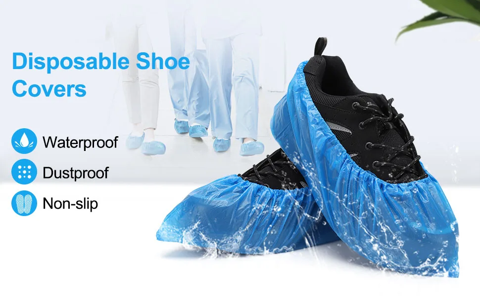 Disposable Consumable Blue Plastic Anti-Dust Overshoes Foot Covers Anti ...