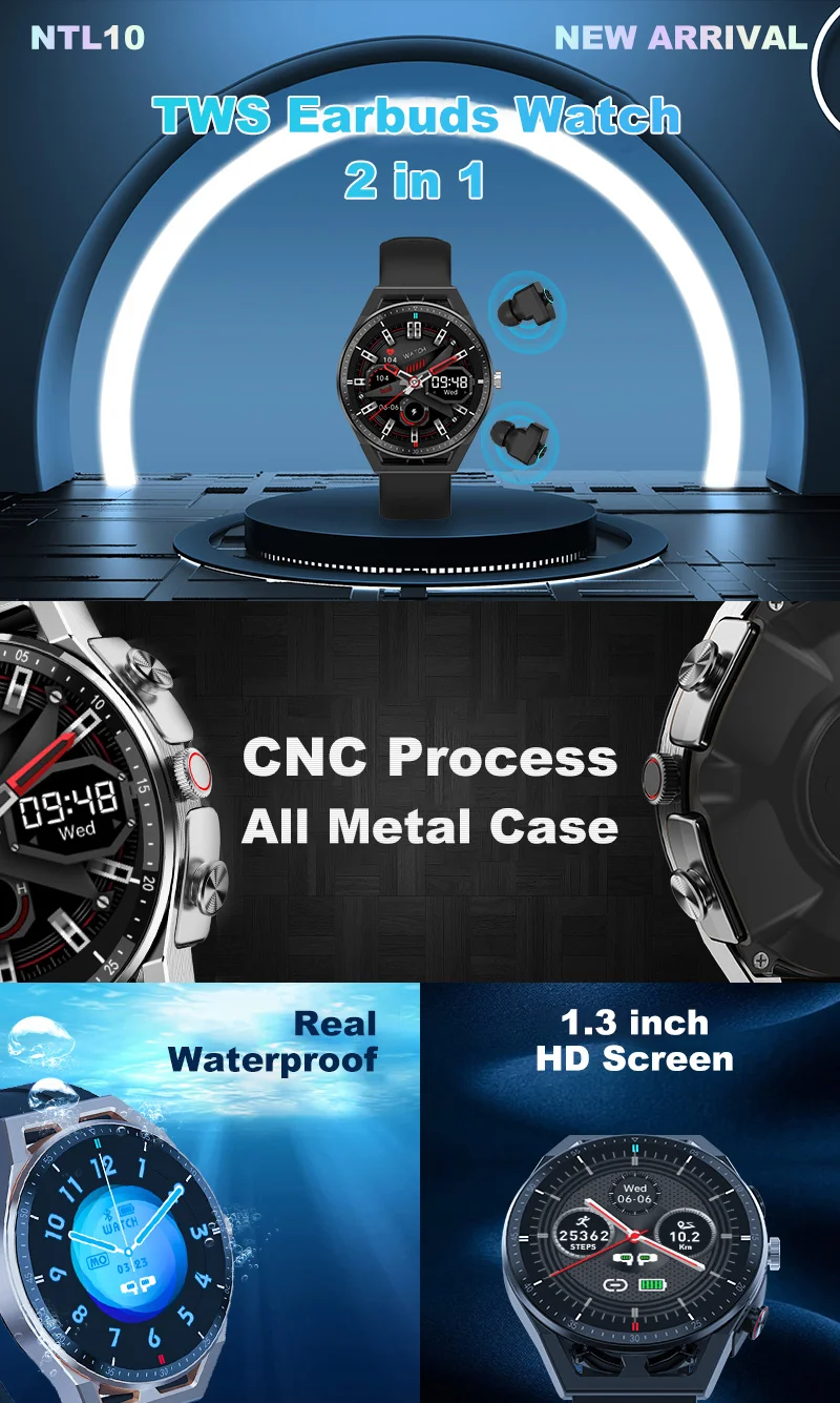 Aoke New Music Smartwatch T10 Pro Upgrade T20 Smart Watch And Earbuds ...