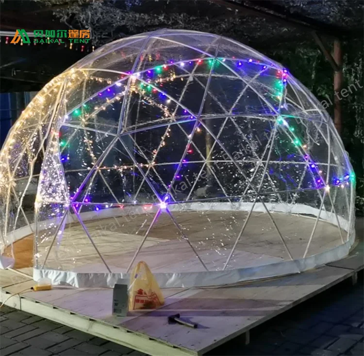 Garden Outdoor Waterproof Clear Geodesic Domes Glamping Tents