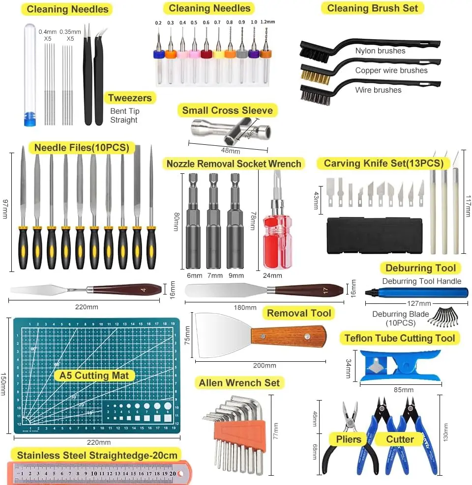 YouQi 3D Printing Tools with Accessories of Deburring Tool Nozzle ...