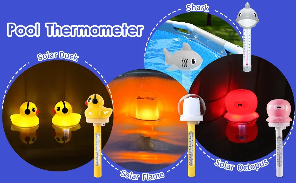 Floating Pool Thermometer - Easy-Read Wireless Design