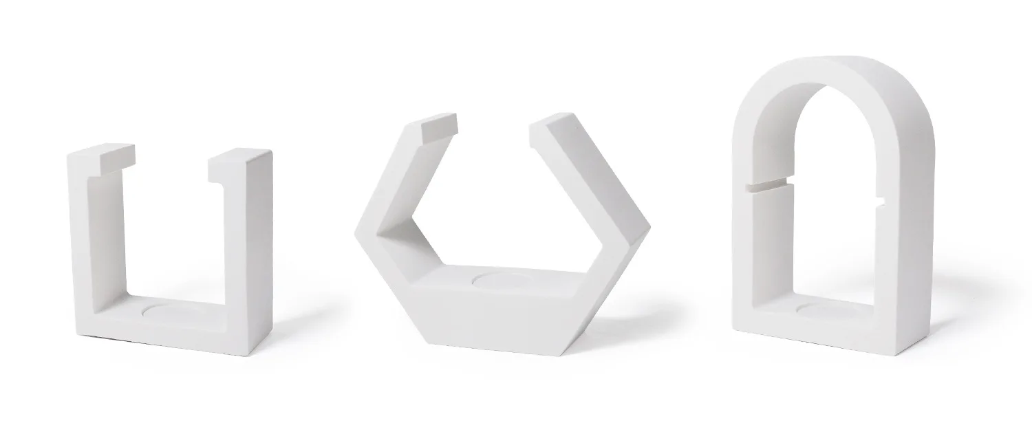 Dm833 Large Hexagon Rectangle Arch Candle Holder Jar Silicone Mold Aromatherapy Furnace Wax ...