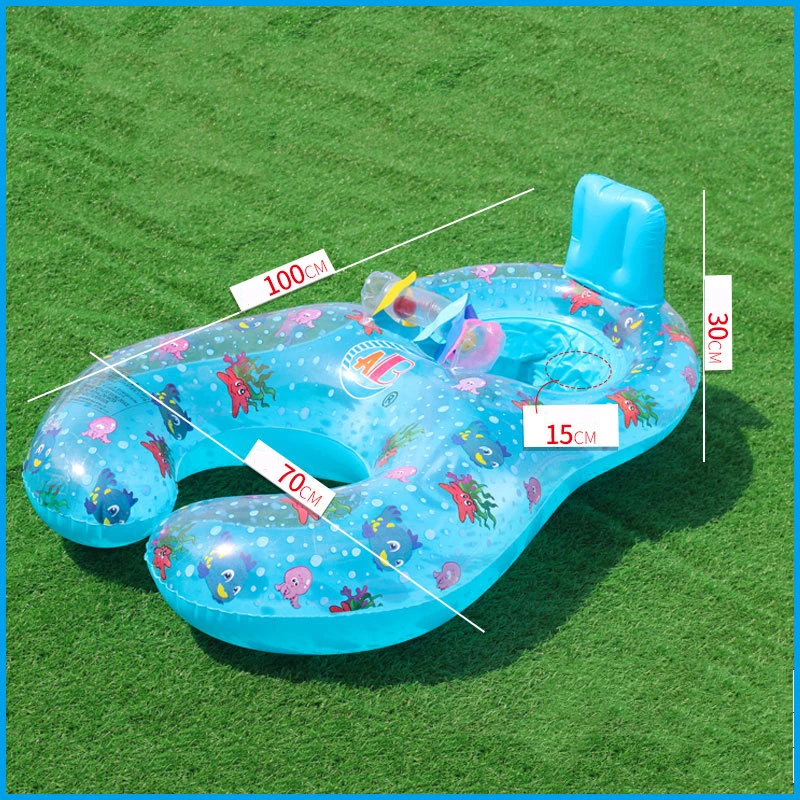 New Mother And Baby Parent-child Double Swim Ring Thickened Inflatable ...