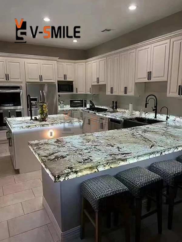 Luxury Blue Marble LED Light for Furniture & Decoration