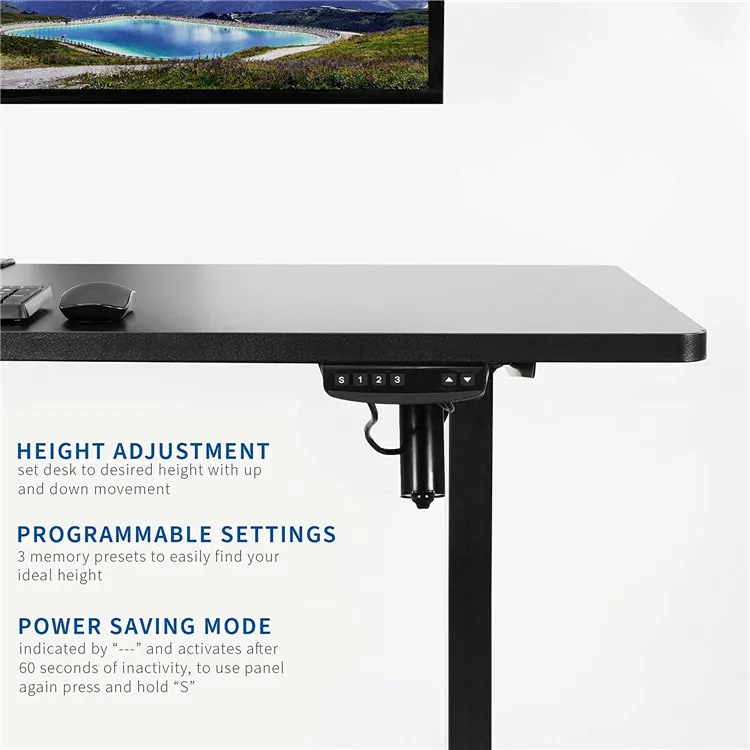 Single Motor Adjustable Electric Lift Motorized Office Sit Stand Office ...