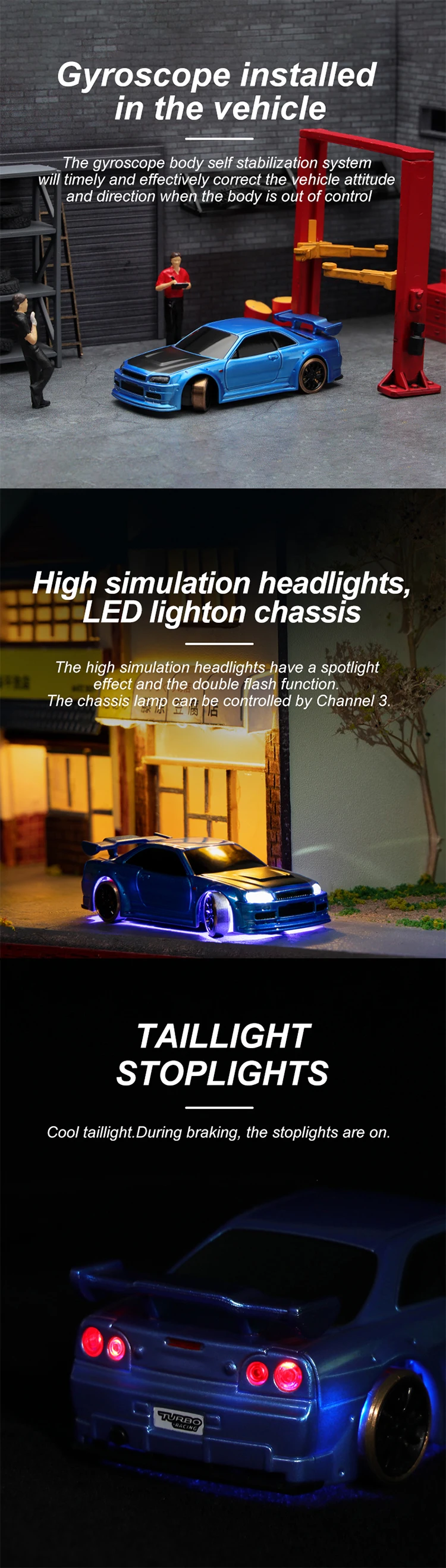 Turbo Racing C64 1:76 Drift Vehicle Rc Remote Control Vehicle ...