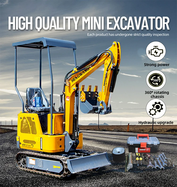 Chinese Hydraulic Mini Excavator 3 Tons Mini Bagger Machine 2 Ton 1 T ...