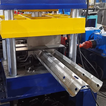 Galvanized Steel Slotted Angle Roll Forming Machine Highway Guardrail ...