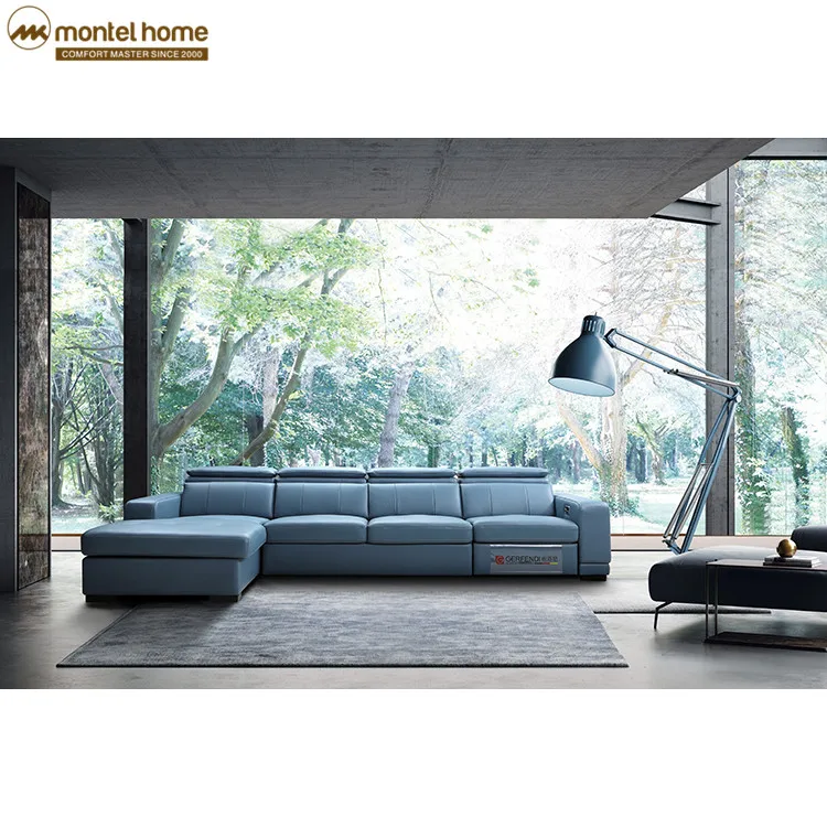 Modern Luxury Lazy Boy Corner Sofa Elegant Living Room Genuine Leather ...