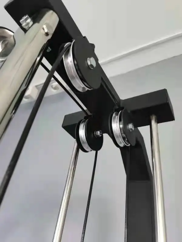 Fitness Single Cable Crossover Machine Pulley Tower Wall Mount Cable ...