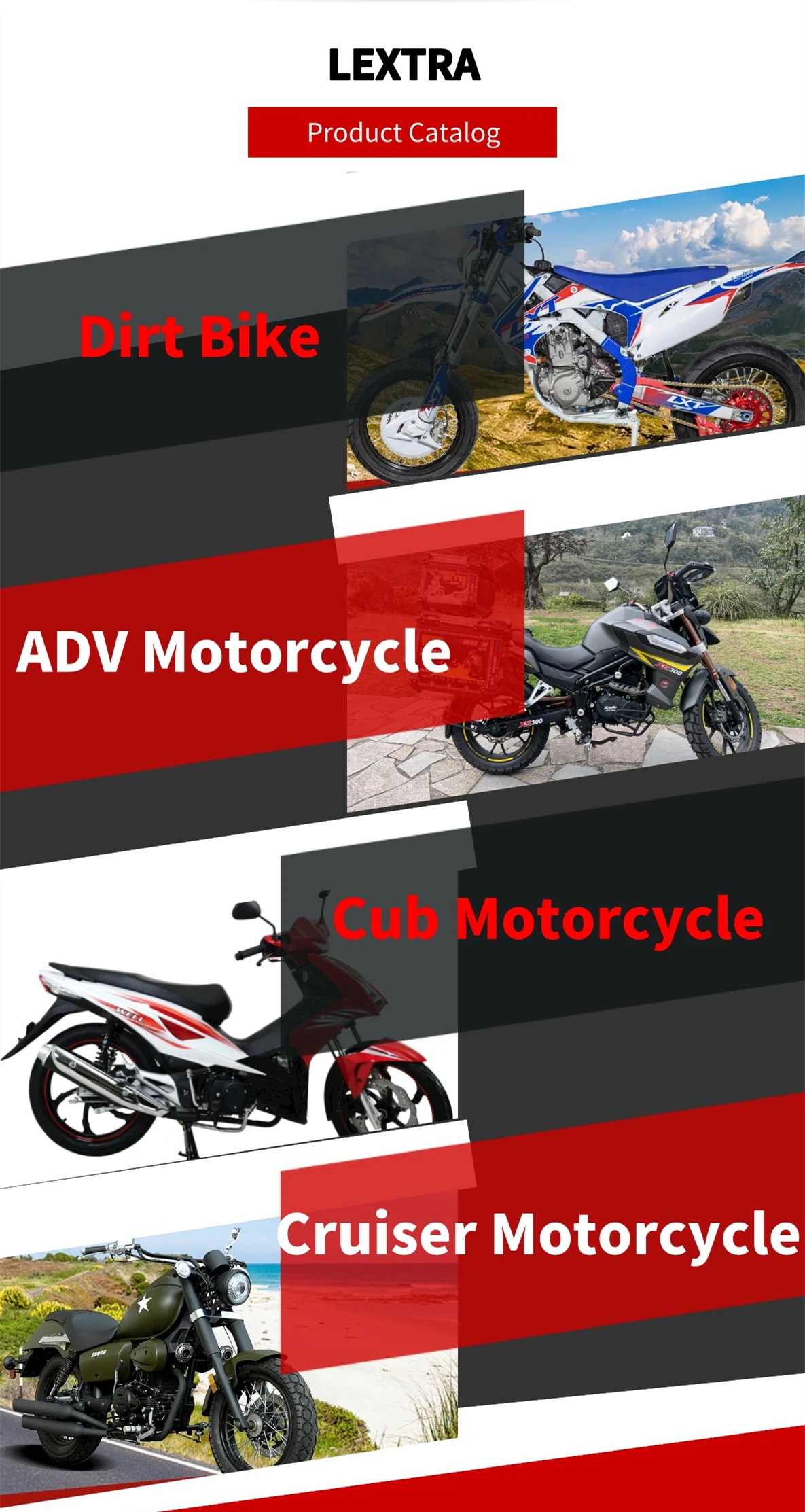 Lextra Brushless Gas Off Road Motorcycles 4-stroke 300cc Racing Dirt ...