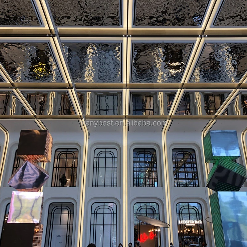 Stainless Steel Mirrored Ceiling Panels for Luxury Hotels