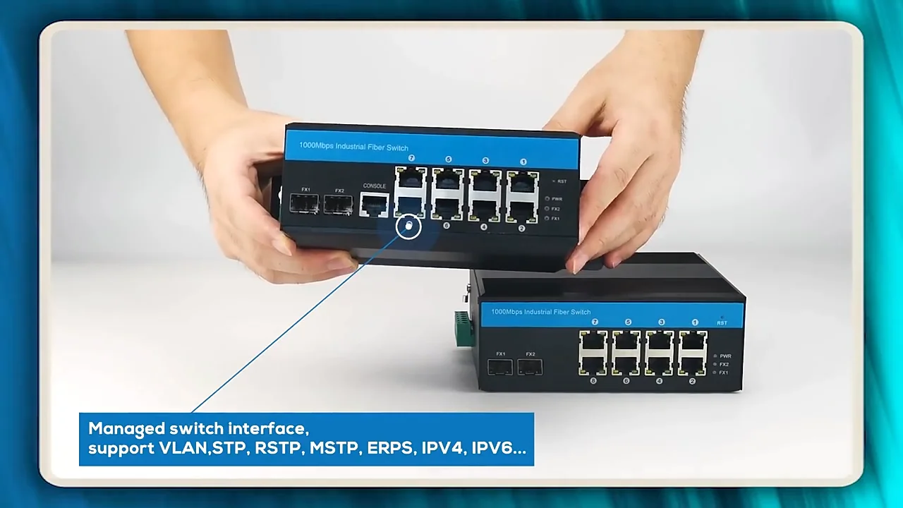 Factory Oem Din Rail Fiber Sfp 1000mbps Gigabit Ethernet Switch 8 Ports ...