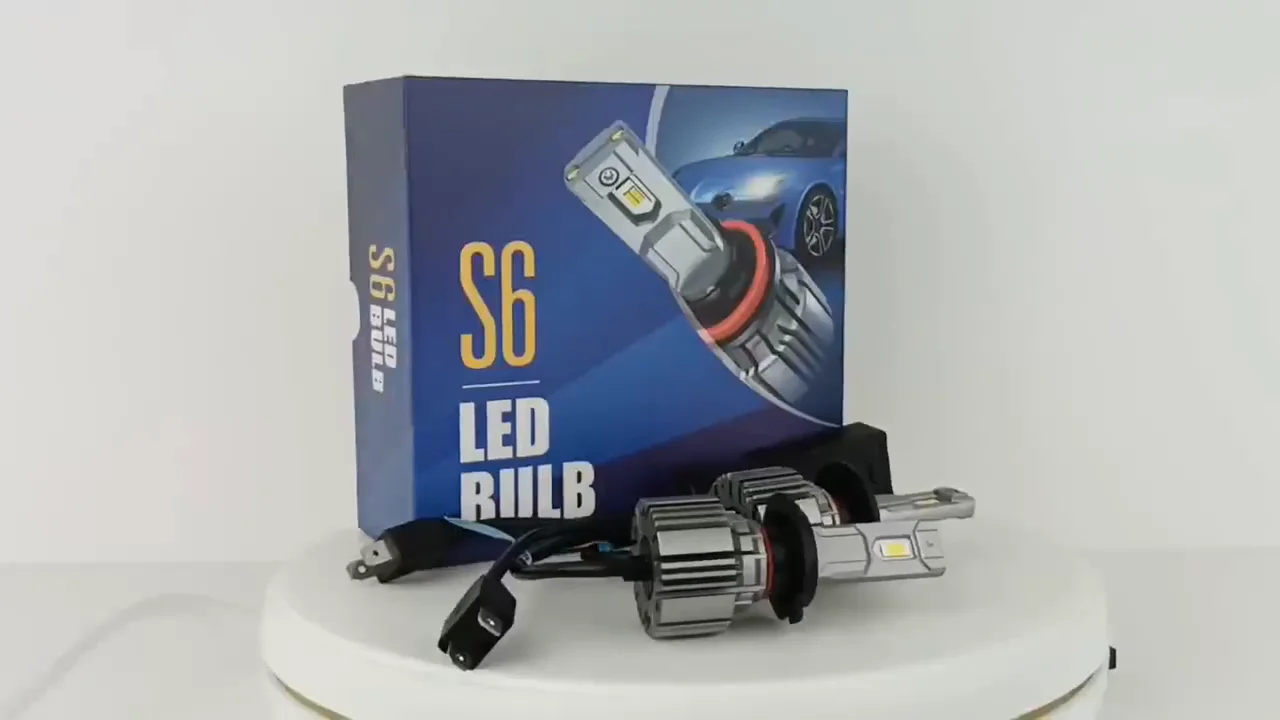 Lanseko Newest Fanless Led Headlight S6 5400lm H4 H7 H11 9005 9006 Led ...