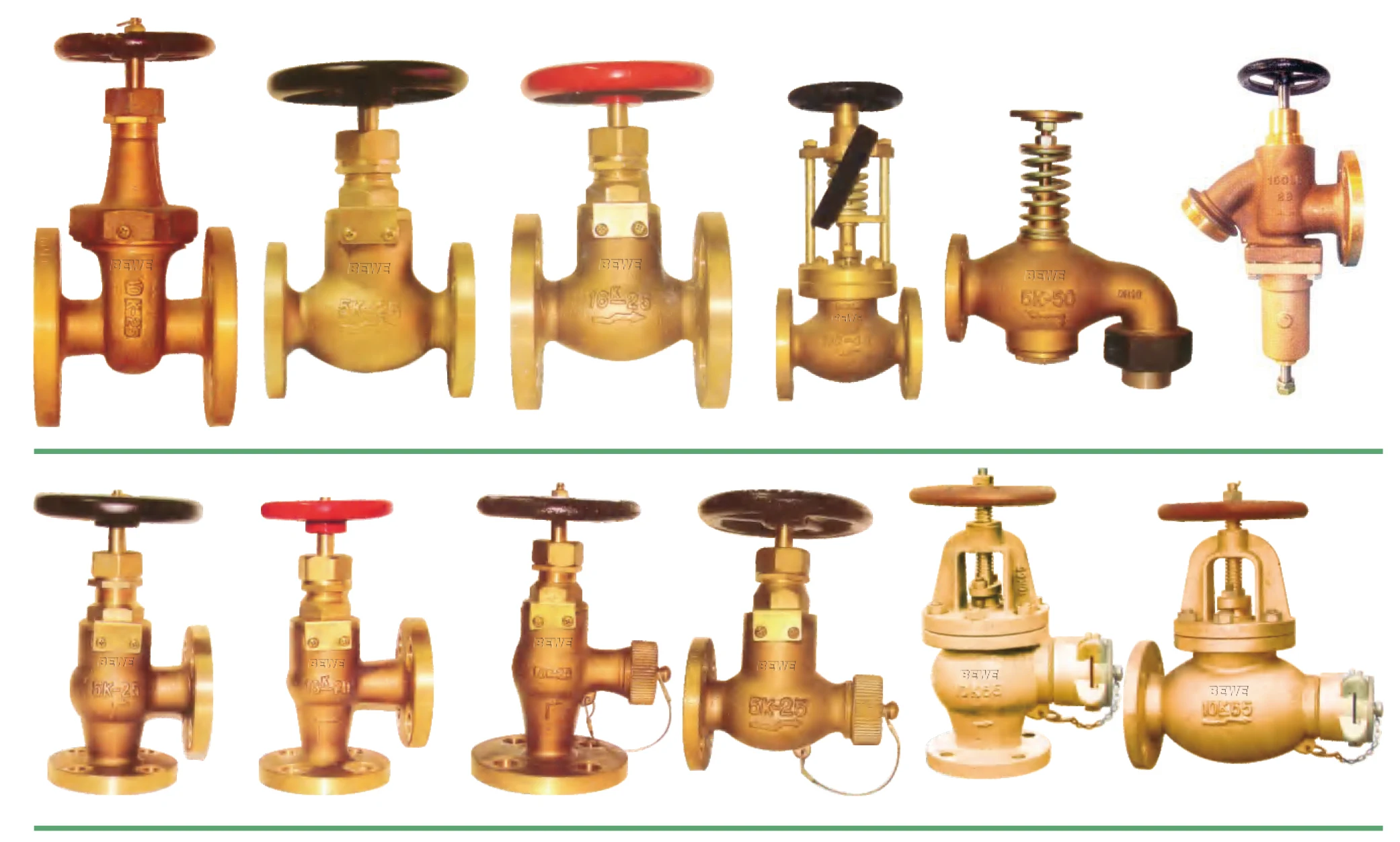 Marine Two Way Forged Brass Bronze Flanged Angle Stop Globe Valve