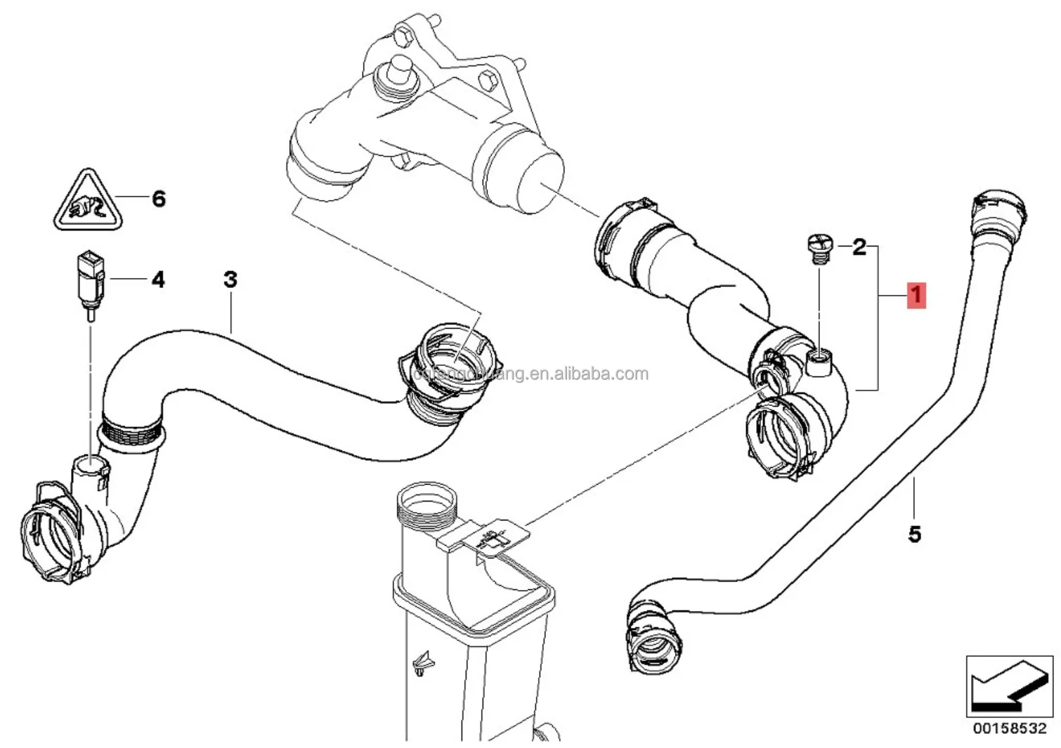 Auto Parts Coolant Hose For E83 E90 E66 E60 F10 N20 N46 N52 N54 N55 ...