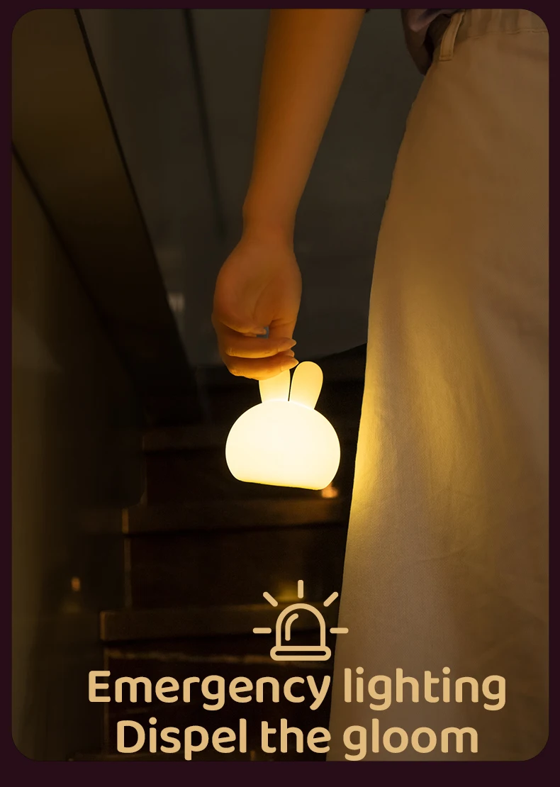 Silicon Lamp - Modern LED Night Lights with 10000 Hours Lifespan