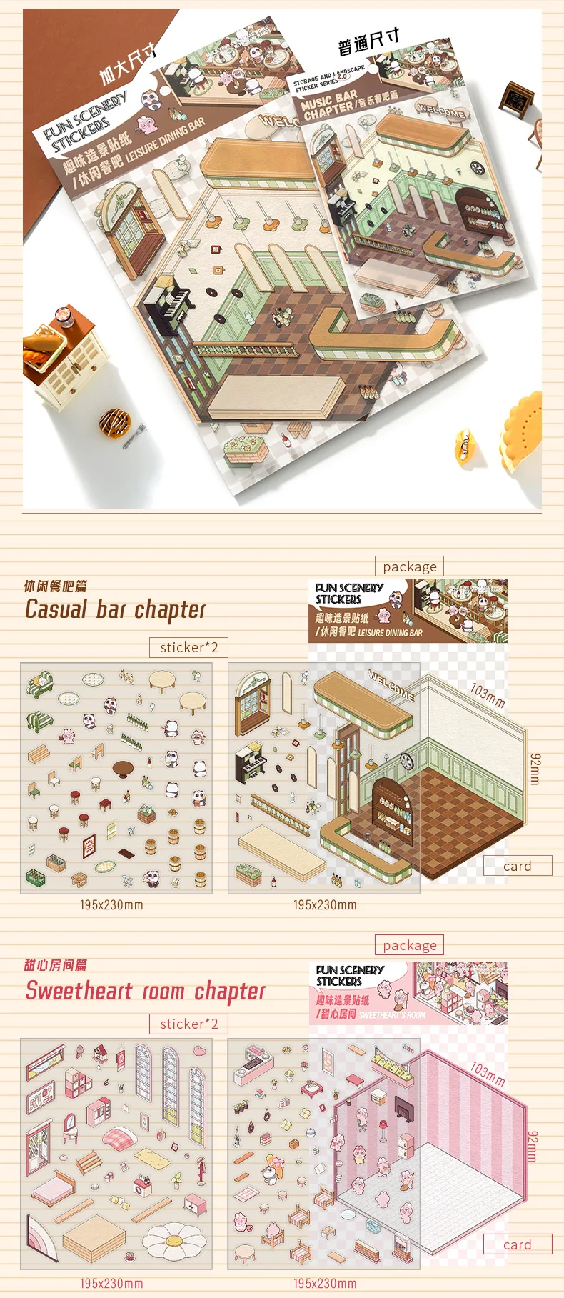 SIMNO 3D Fun Large Size House Collage Landscape Puzzle