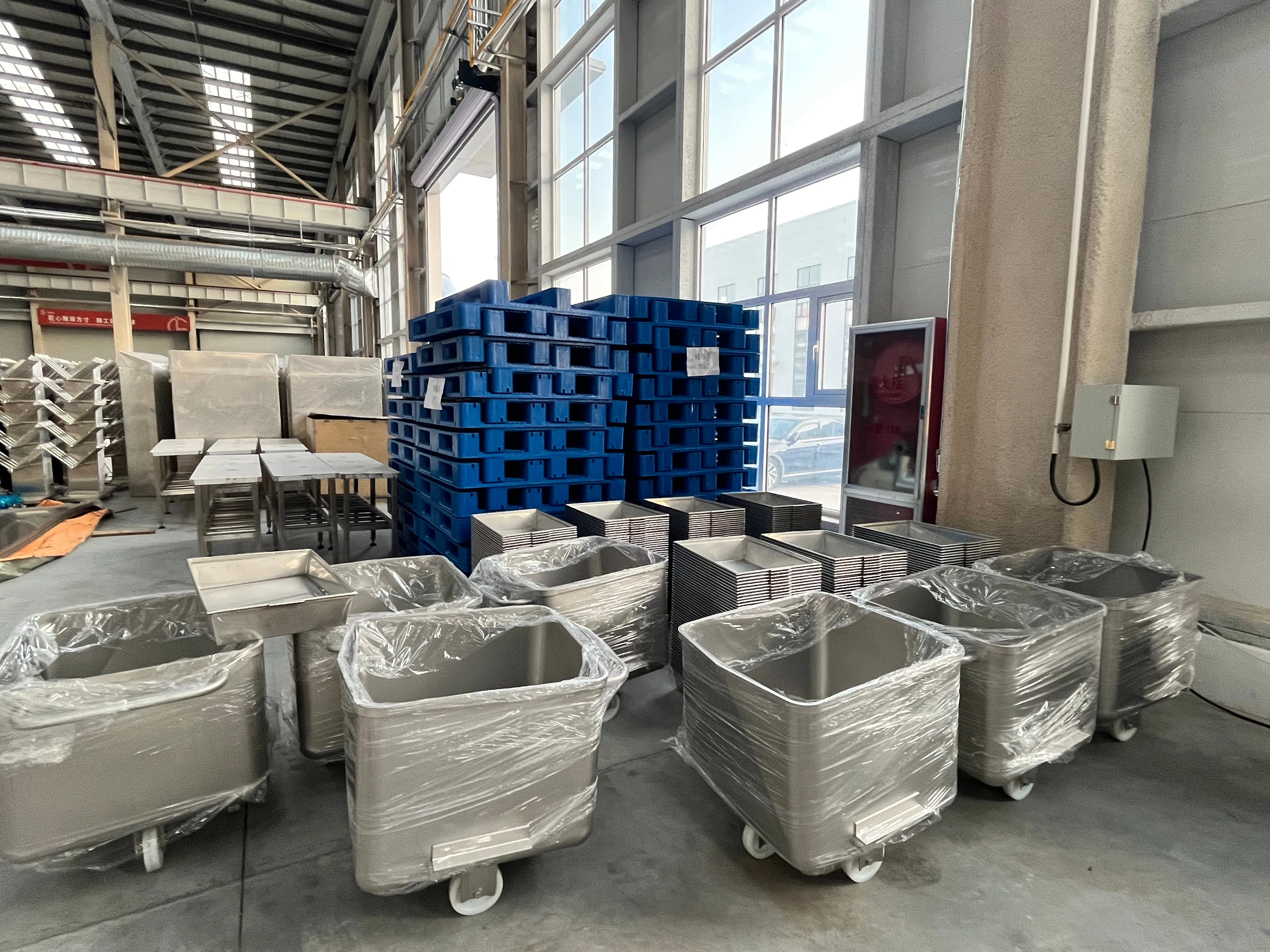 Industrial Stainless Steel Meat Trolley for Slaughterhouse Food ...