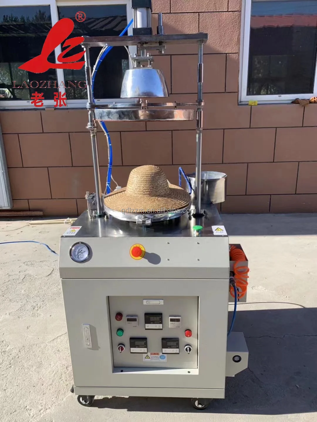 Automatic Baseball Cap Visor Fabric Covered Sewing Machine