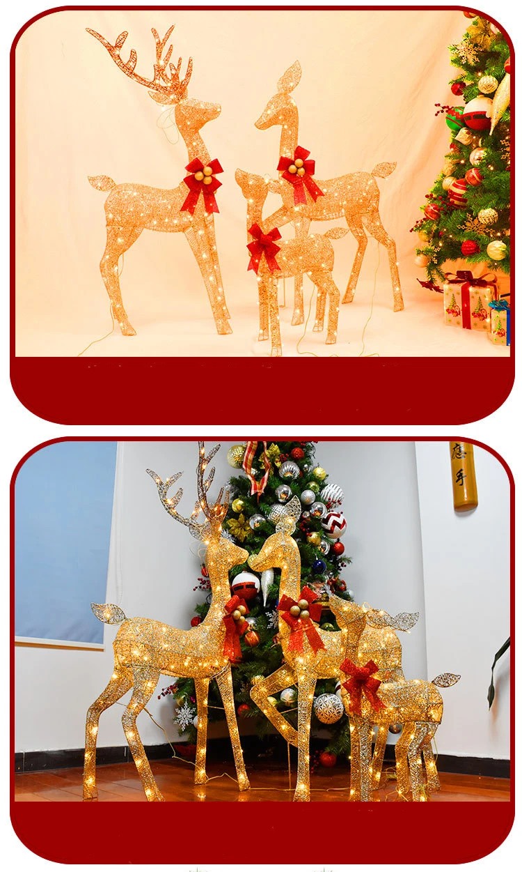 4ft 3d Outdoor Waterproof Led Deer Motif Lights Christmas Ornaments ...