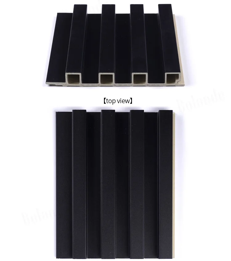 Indoor Wooden Plastic Composite Fluted Corrugated Slats Seamless ...