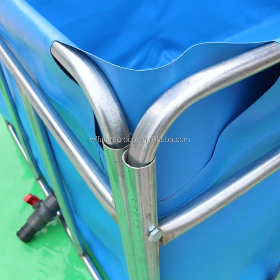 Rectangular Galvanized Pipe Fish Farming Tank System High Yield Large ...