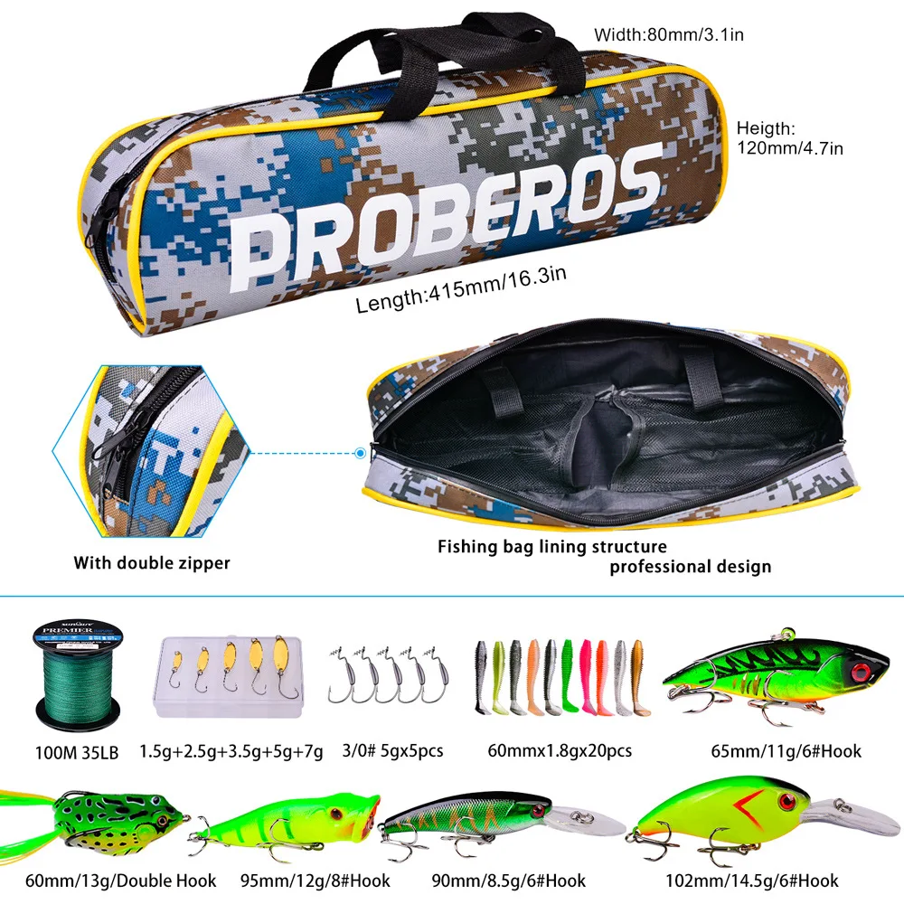 Hongshan 2.1m Carbon Hard Telescopic Rod Bait Casting Rod+reel+bait ...