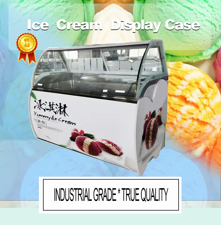 Professional Icecream Display Freezer Cake Refrigerator Showcase Ice ...