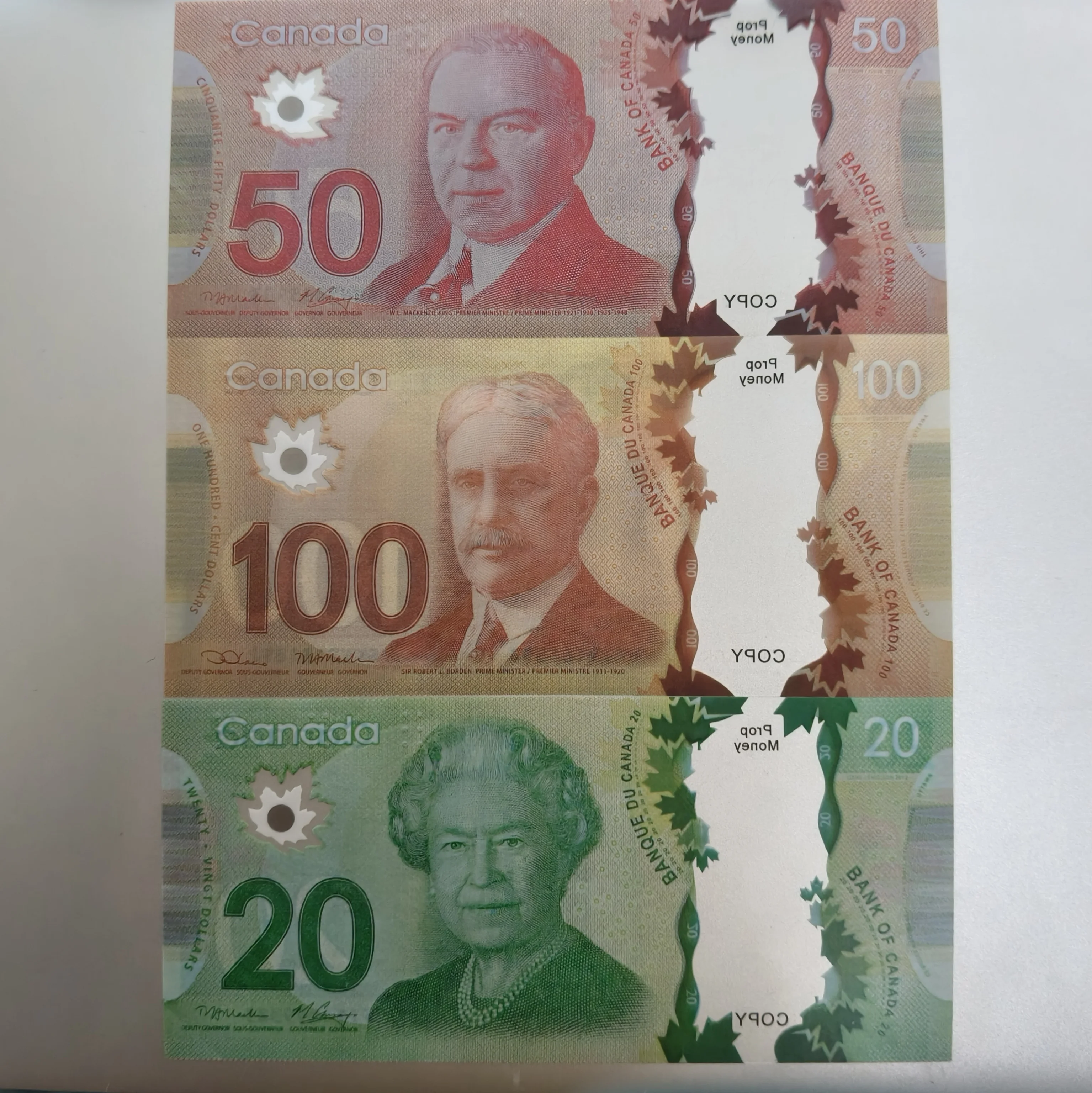 Realistic CAD Dollar Movie Prop Money for Halloween & Special Events - OEM