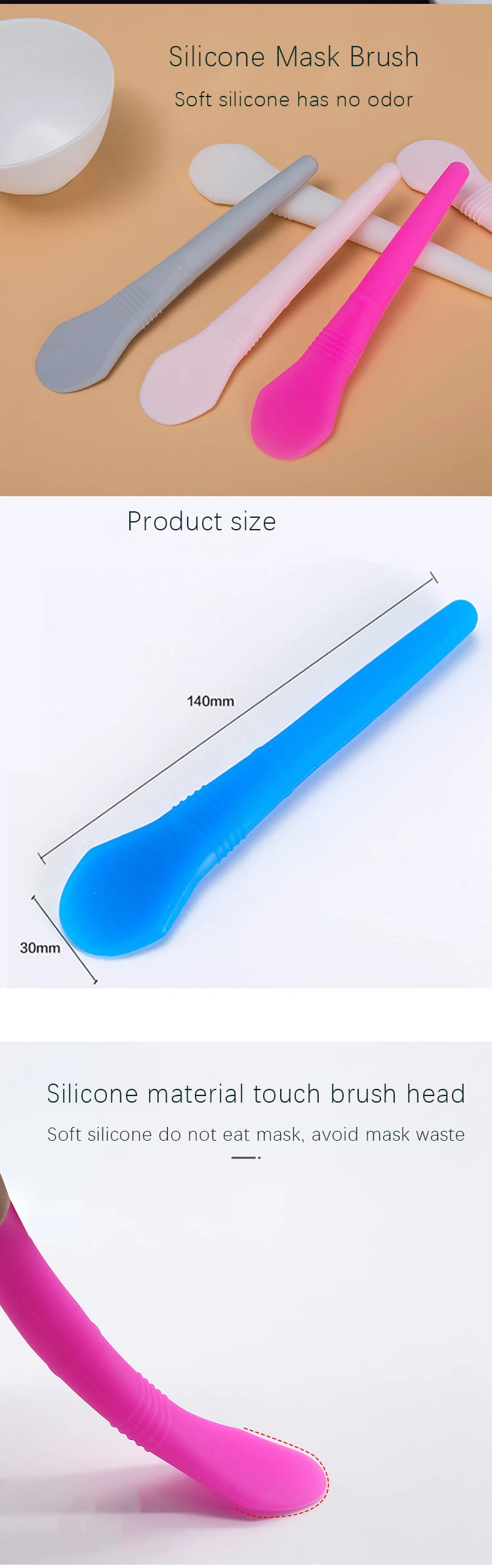 Custom Logo Small Silicone Facial Mask Makeup Brush - Buy Silicone Mask ...