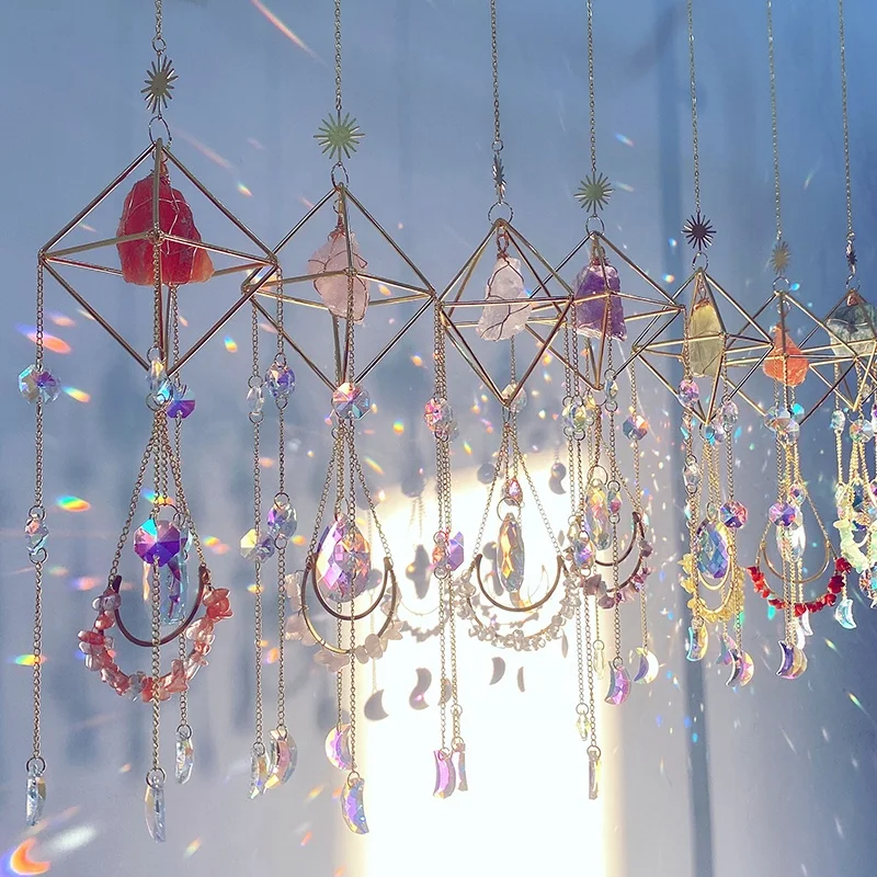 Wholesale Light Spinning Natural Quartz K9 Lustre for Window with ...