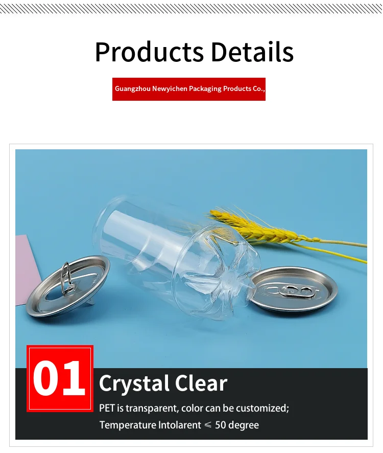 Transparent Plastic Pet Beverage Containers With Easy Open Lid - Oem