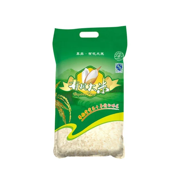 Flat Bootm Rice Packaging Bags With Handle Manufacturers Plastic China ...
