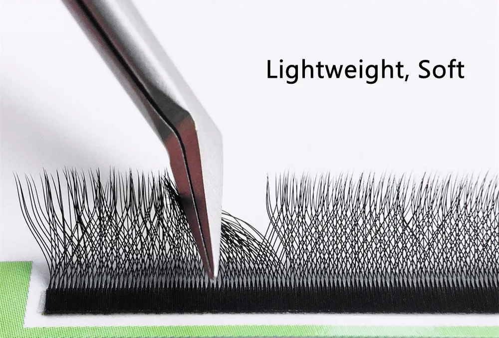 6D Effect Clover Lashes Fluffy Crisscross W Shape 8-15mm Premade Fans ...