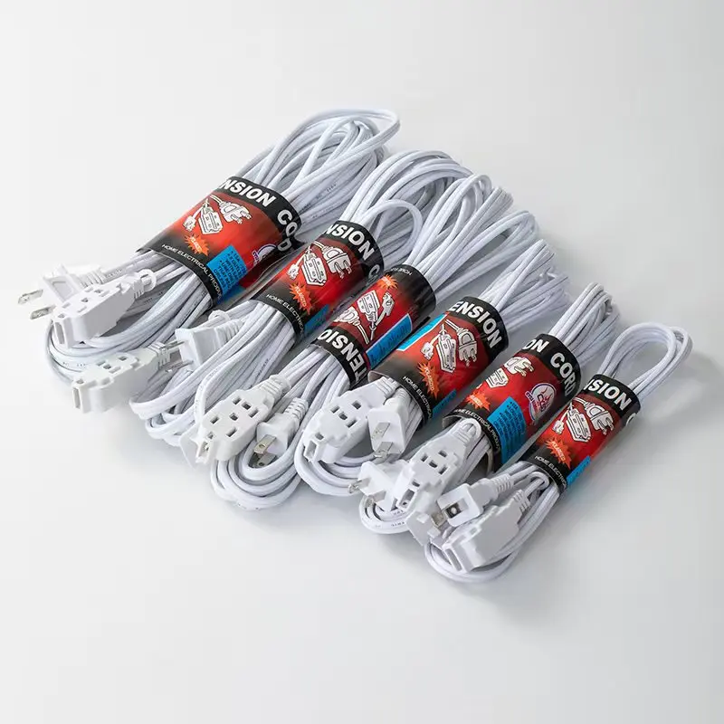 6-30FT Indoor Electrical Extension Cord 3 Outlets NEMA Female End US ...