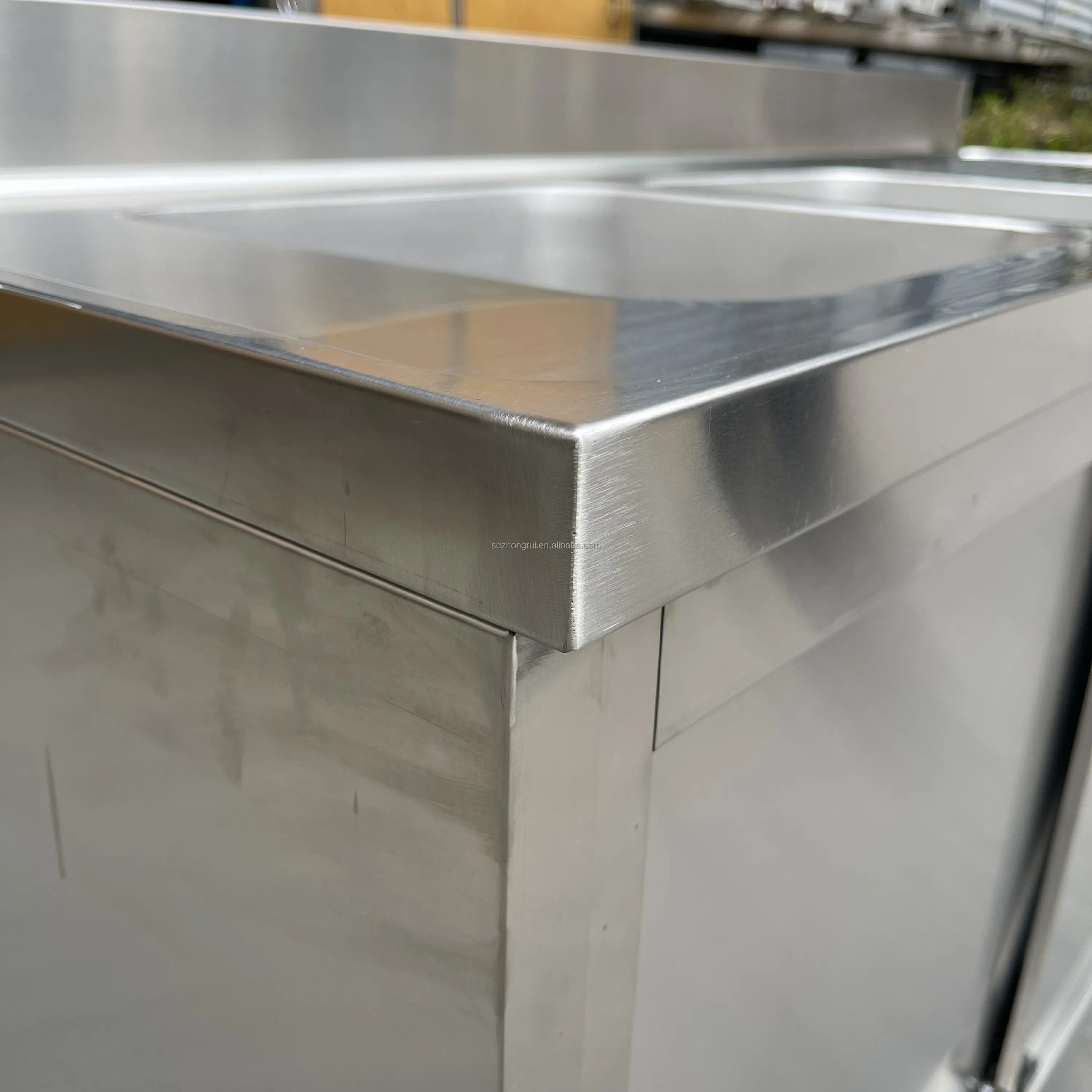 Stainless Steel Kitchen Work Bench/standing Work Table With Splash ...